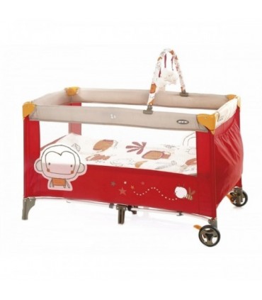 تخت و پارک جین رنگ قرمز Jane Duo Levels Travel Cot | کودکو