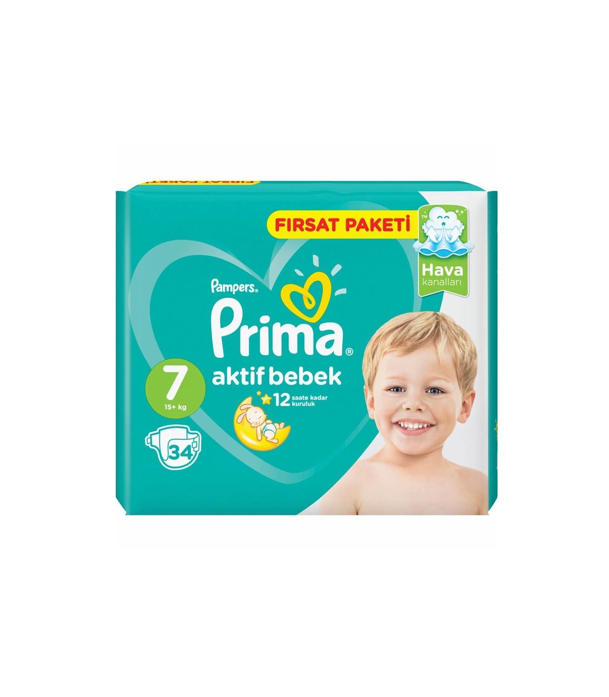 پوشک نوزاد سایز 7 پمپرز پریما ترک (34 عدد) Pampers Prima | کودکو